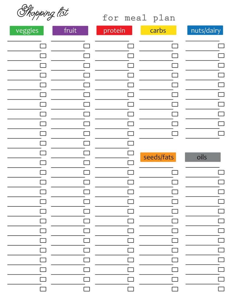 Food Journal Printable Food Track Printable Points Calories - Etsy