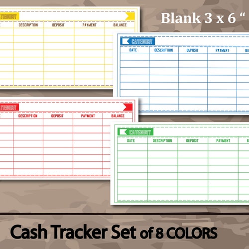 Printable Cash Envelope System Tracker Log INSTANT DOWNLOAD | Etsy