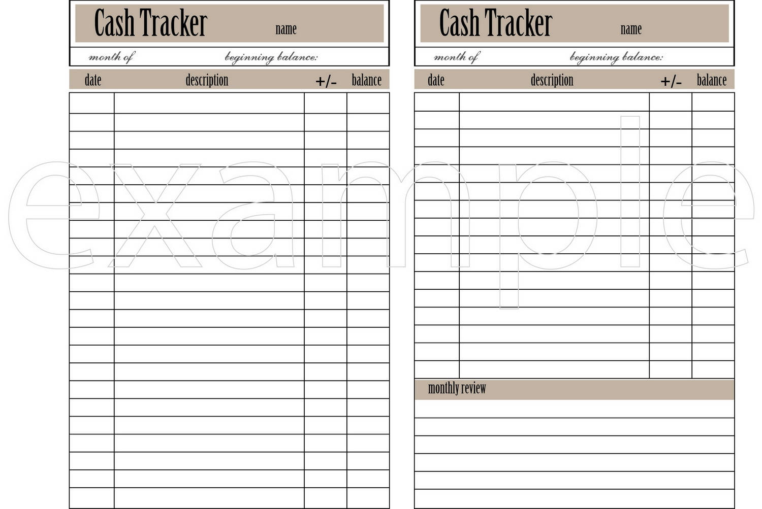 Cash Tracker, Money Organizer, Cash Organizer, Personal Finance ...