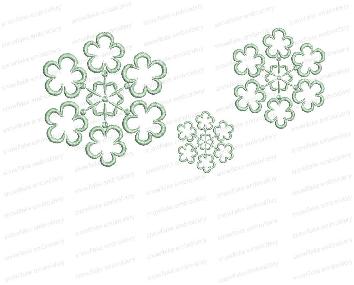 Snowflake Embroidery Design Snowflakes Machine Embroidery - Etsy