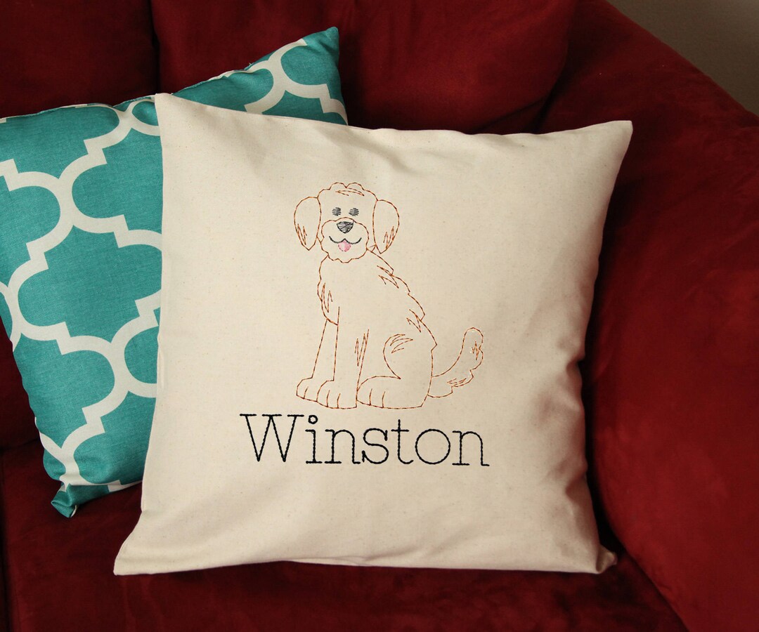 Goldendoodle Dog Pillow Goldendoodle Pillow Personalized Goldendoodle ...