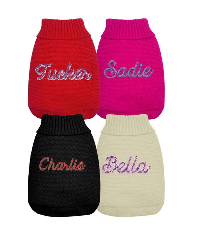 Personalized Dog Sweater Name Pet Knit Sweater - Etsy