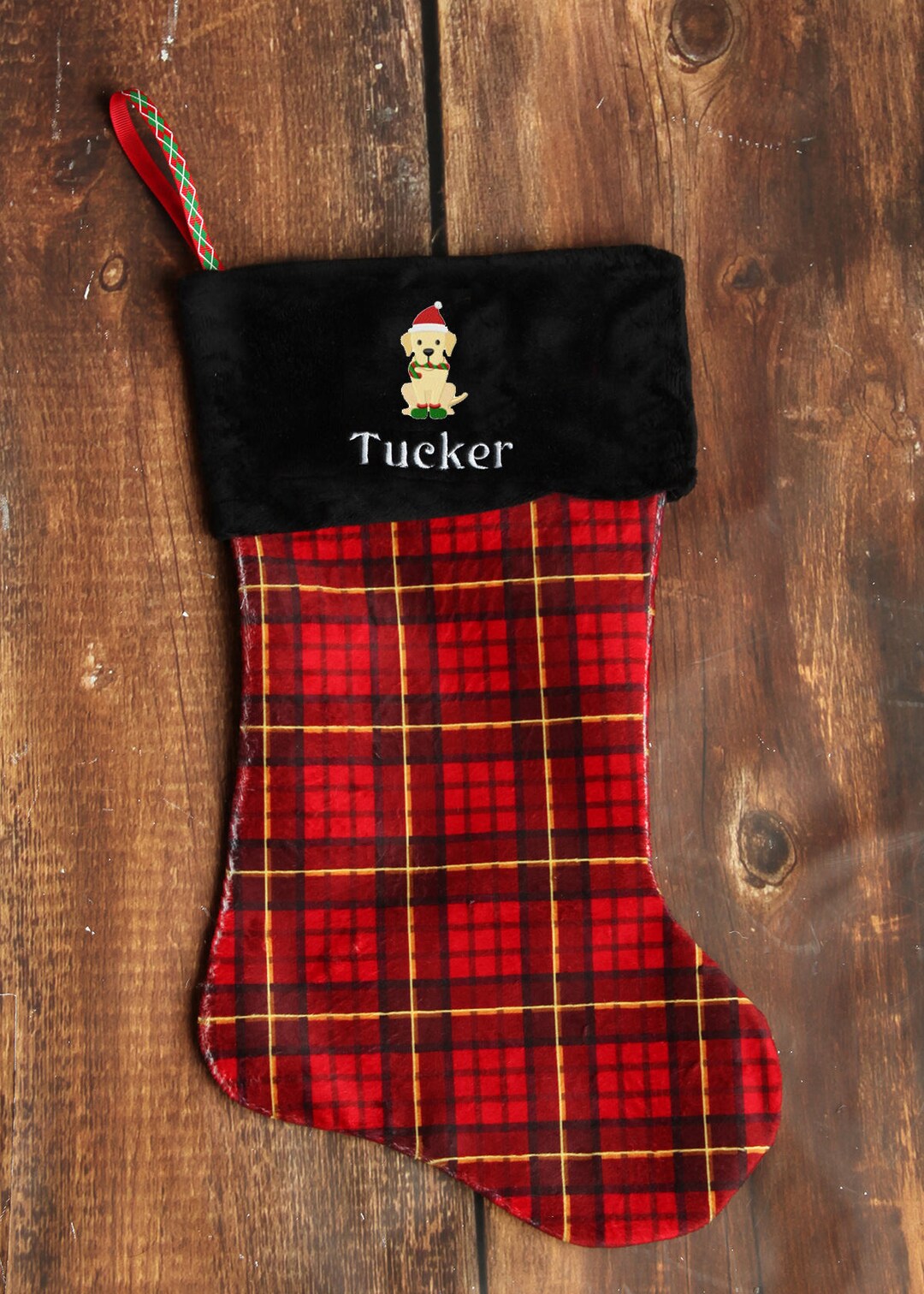 Lab Dog Christmas Stocking Labrador Retriever Dog Gift Custom Stocking ...