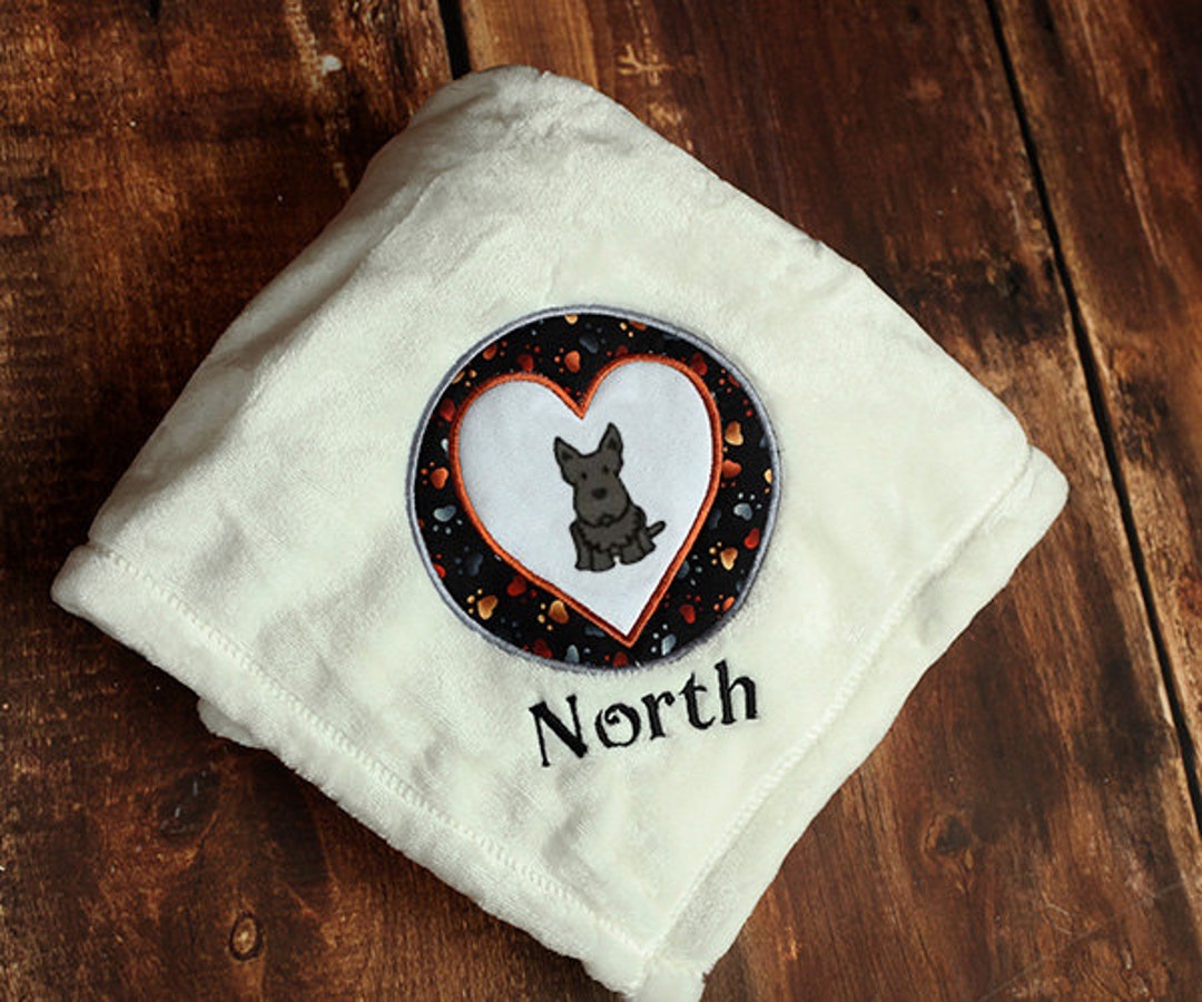 Scottie Dog Scottish Terrier Couverture personnalisée Brodée - Etsy France