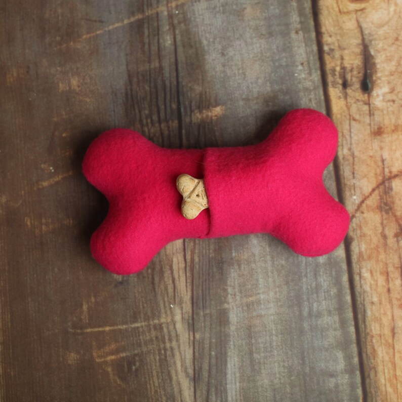 Treat Pocket Personalized Embroidered Stuffed Dog Bone Toy | Etsy