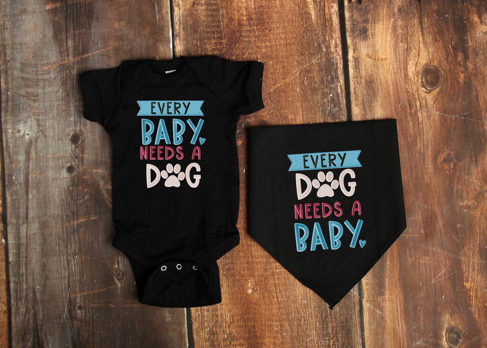 Every Baby Needs A Dog and Baby Set Baby and Dog Matching Outfit Dog ...