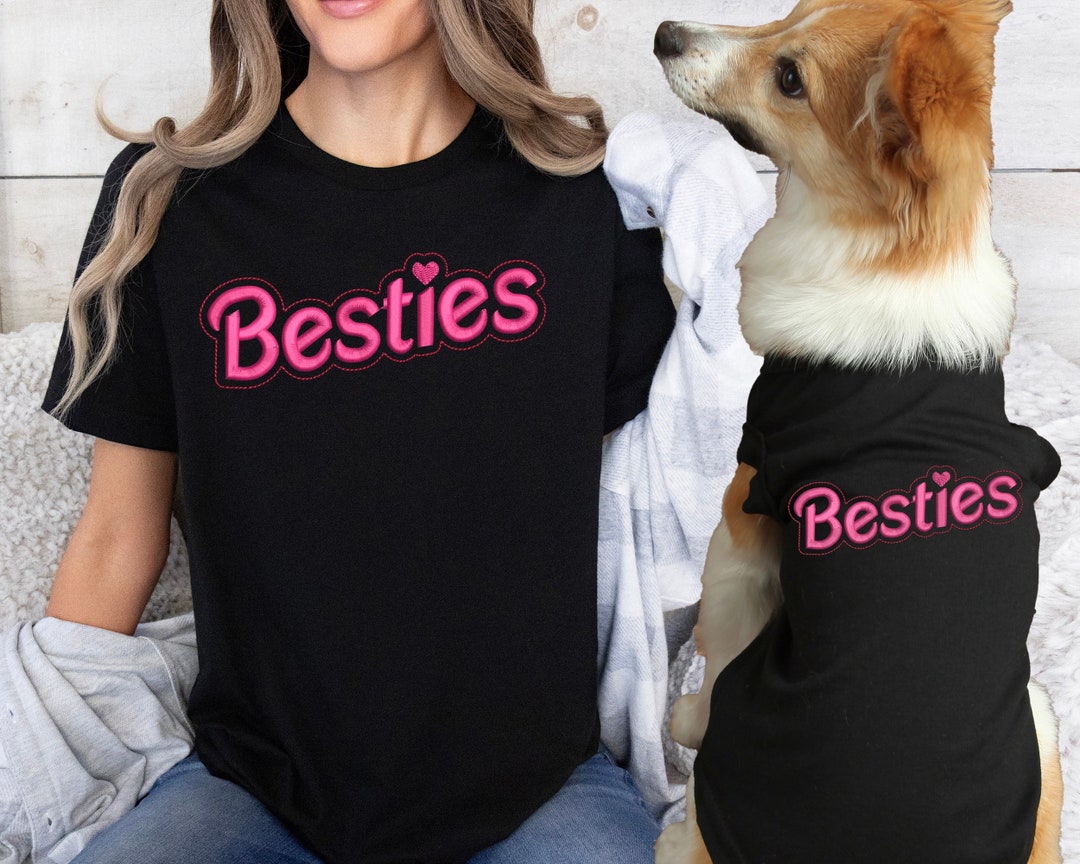Besties Matching Dog and Owner Clothes, Embroidered Matching Dog and ...