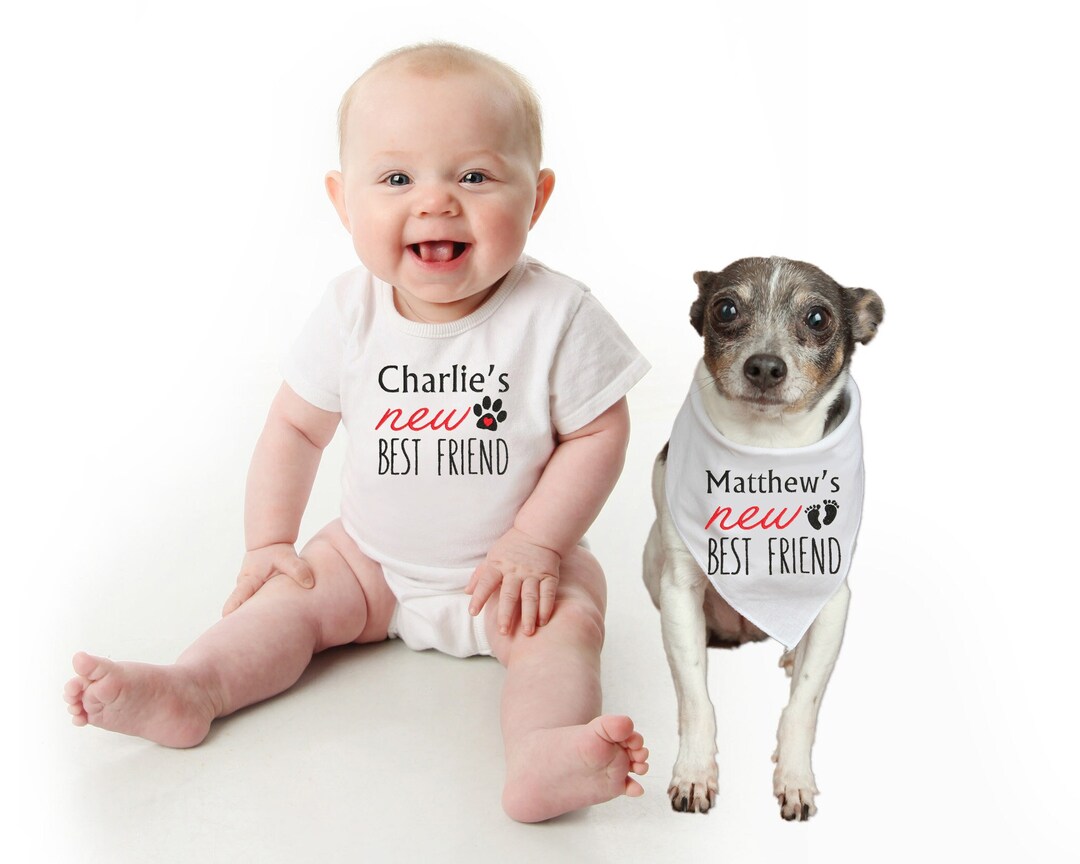 New Best Friends Dog and Baby Set, Baby and Dog Matching Outfit, Baby ...