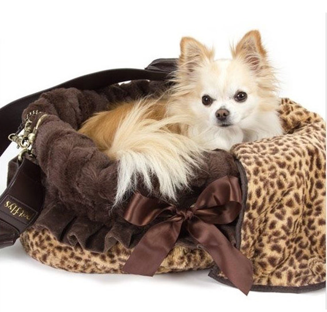 Cheetah Brown Reversible 3-in-1 Snuggle Bug Bed Carrier Bed - Etsy