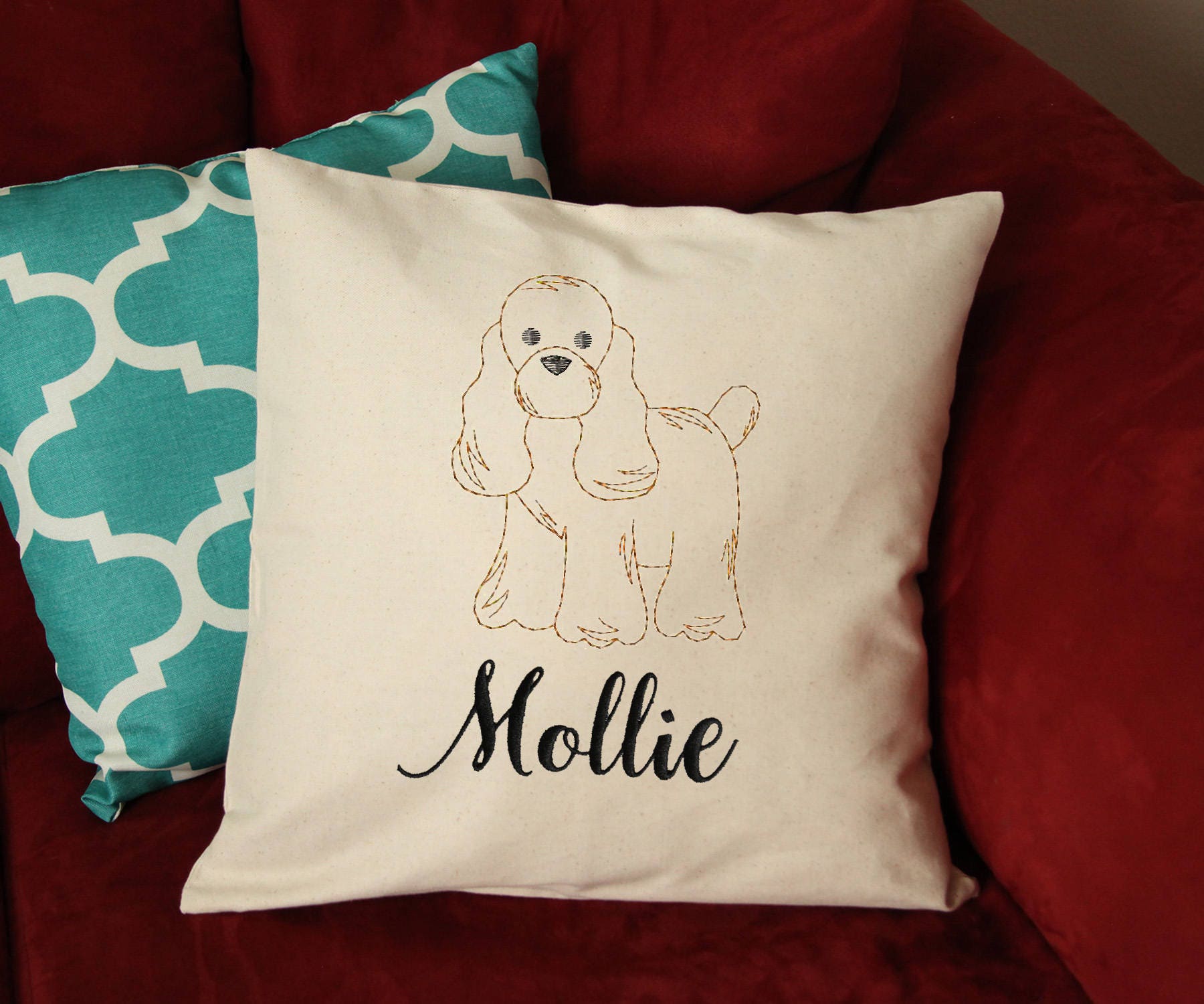 Cocker Spaniel Pillow Cover Personalized Cocker Spaniel Gift - Etsy