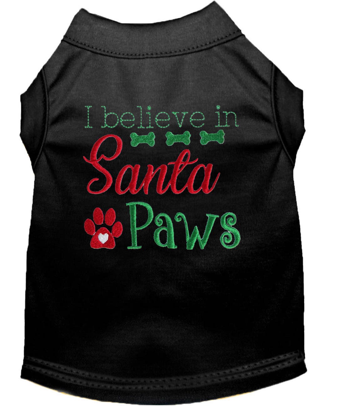 Dog Christmas Clothes I Believe in Santa Paws Dog Christmas Dog Shirt ...