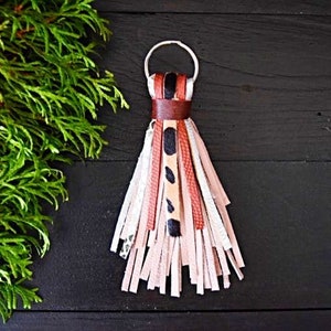 Large Genuine Leather tassel cheetah tassel large tassel | Etsy