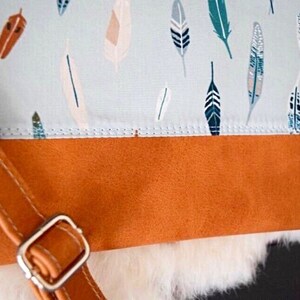 Robin Blue Feather Genuine Leather Crossbody Bag, Tribal Feather ...