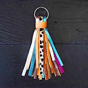 Large Genuine Leather tassel cheetah tassel large tassel | Etsy