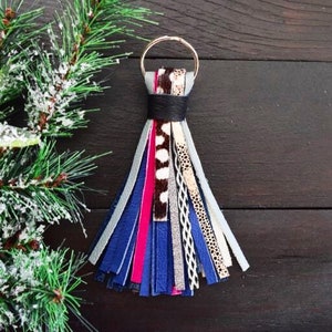 Large Genuine Leather Tassel, Cheetah Tassel, Leather Tassel, Leopard ...