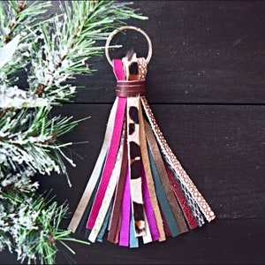 Large Genuine Leather Tassel, Cheetah Tassel, Large Tassel, Leopard ...
