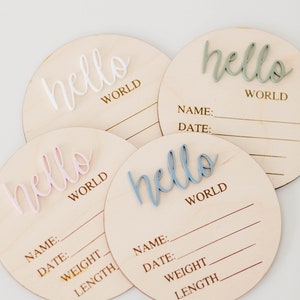 Welcome Baby - Newborn Announcement Sign - Etsy