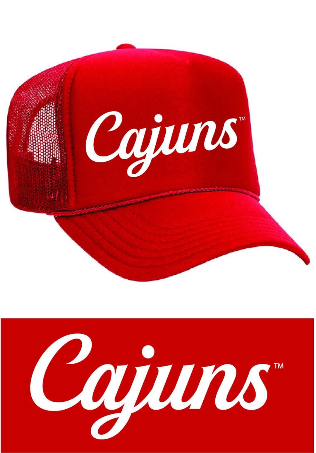 Custom Trucker Hat; UL Officially Licensed Ragin' Cajuns Approved ...