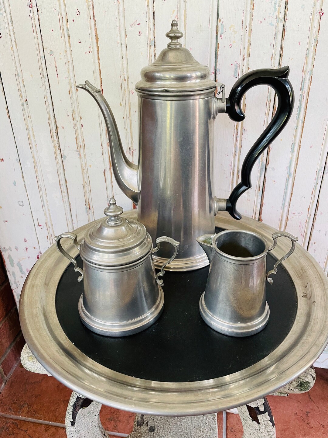 Vintage Pewter Tea Coffee Pot Set International Silver Company—-sale ...