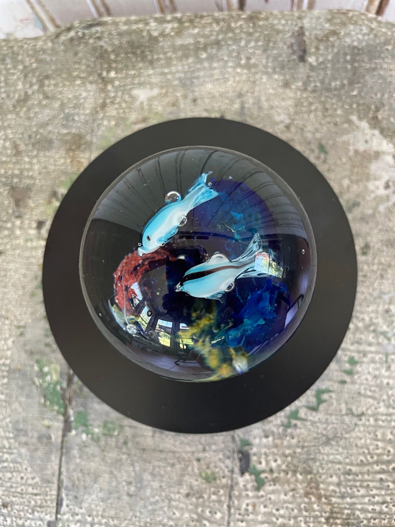 Art Glass Ocean Theme Paperweight - Etsy