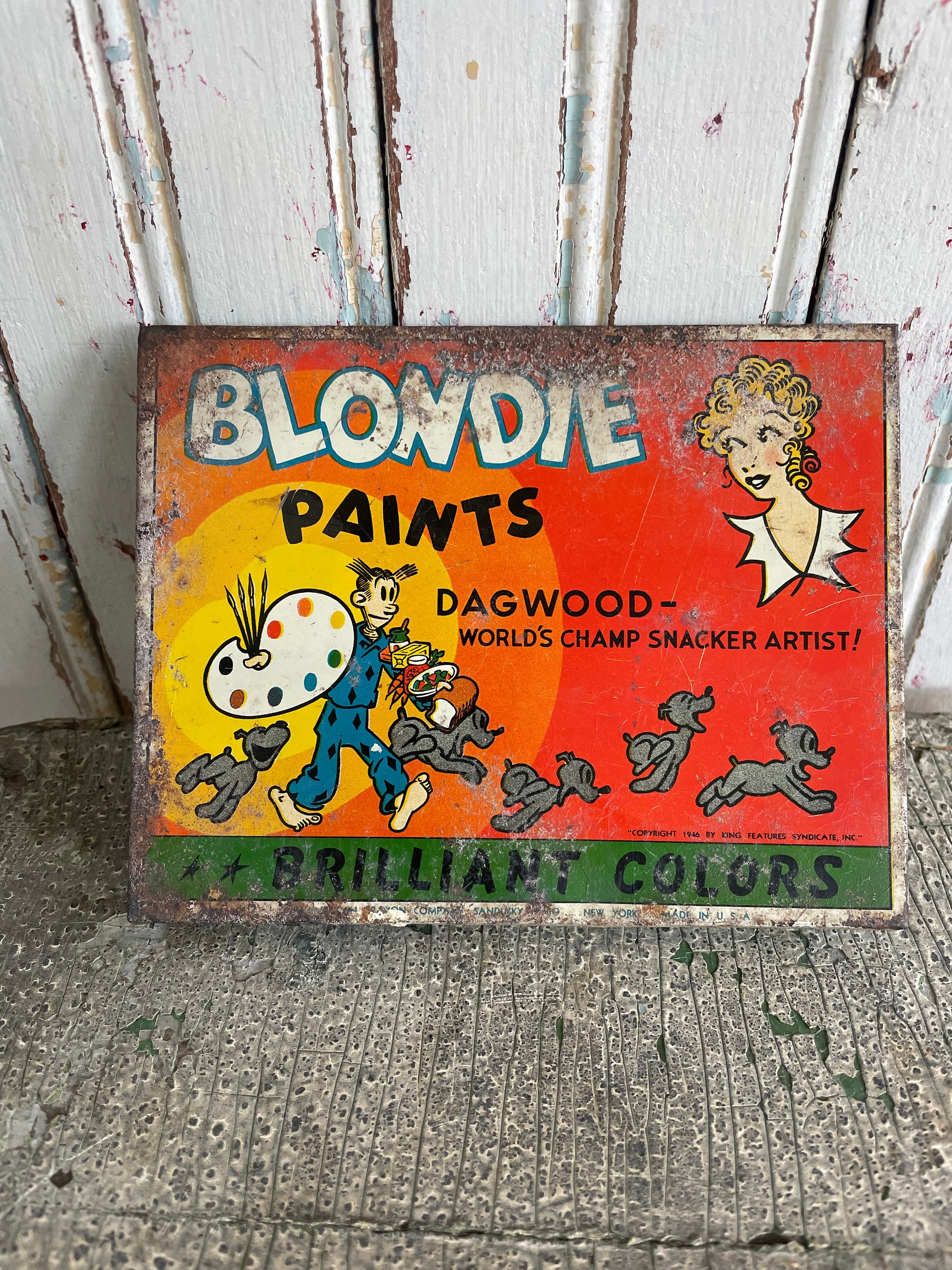 Vintage 1949 Blondie and Dagwood Paint Set Tin—sale PRICE! - Etsy