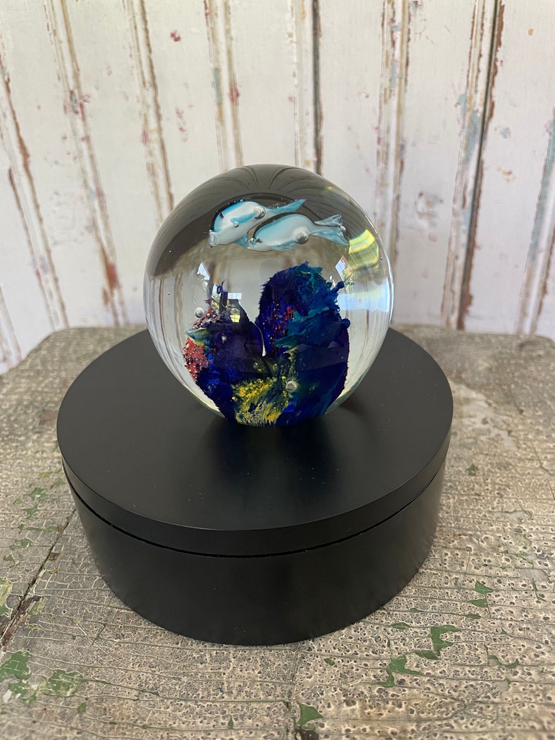 Art Glass Ocean Theme Paperweight - Etsy