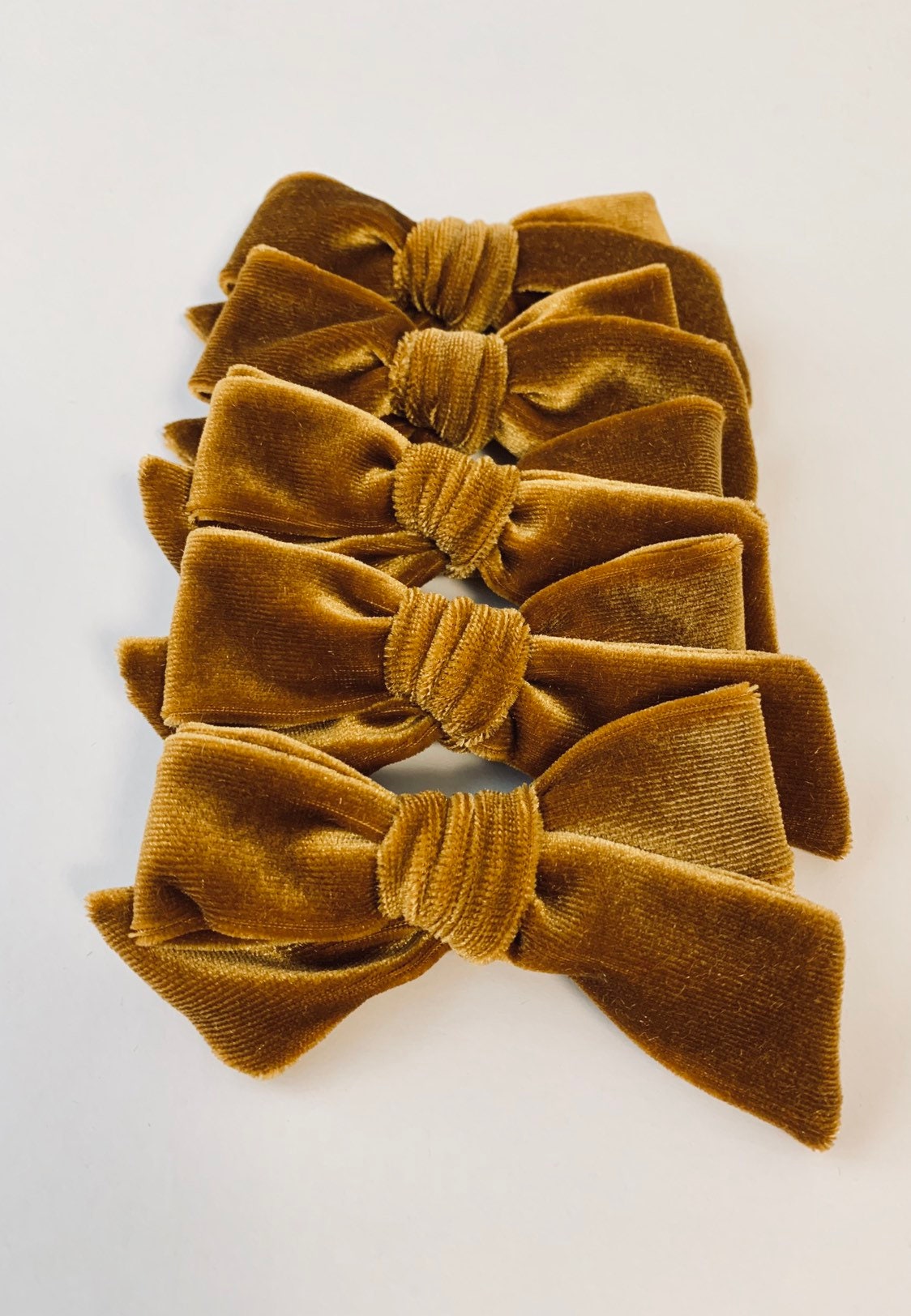 Rust Gold Red & Cream Velvet Schoolgirl Bows | Etsy