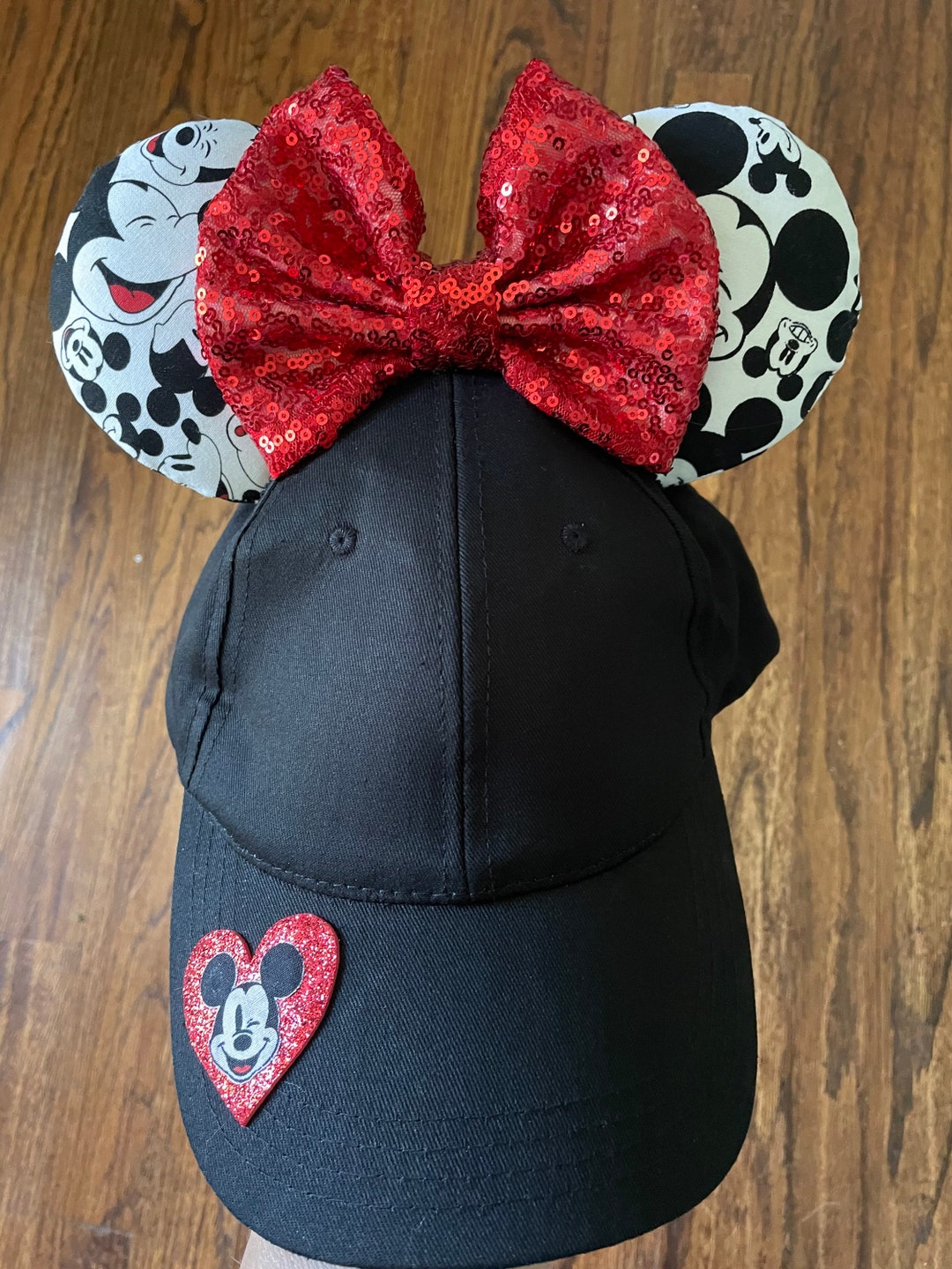 Mickey Print Mouse Hat - Etsy