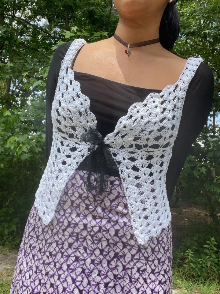 The Siren Top Digital Crochet Pattern Lace Tank Top - Etsy