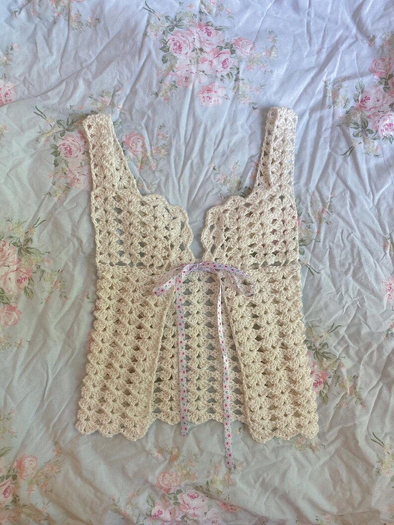 The Siren Top Digital Crochet Pattern Lace Tank Top - Etsy