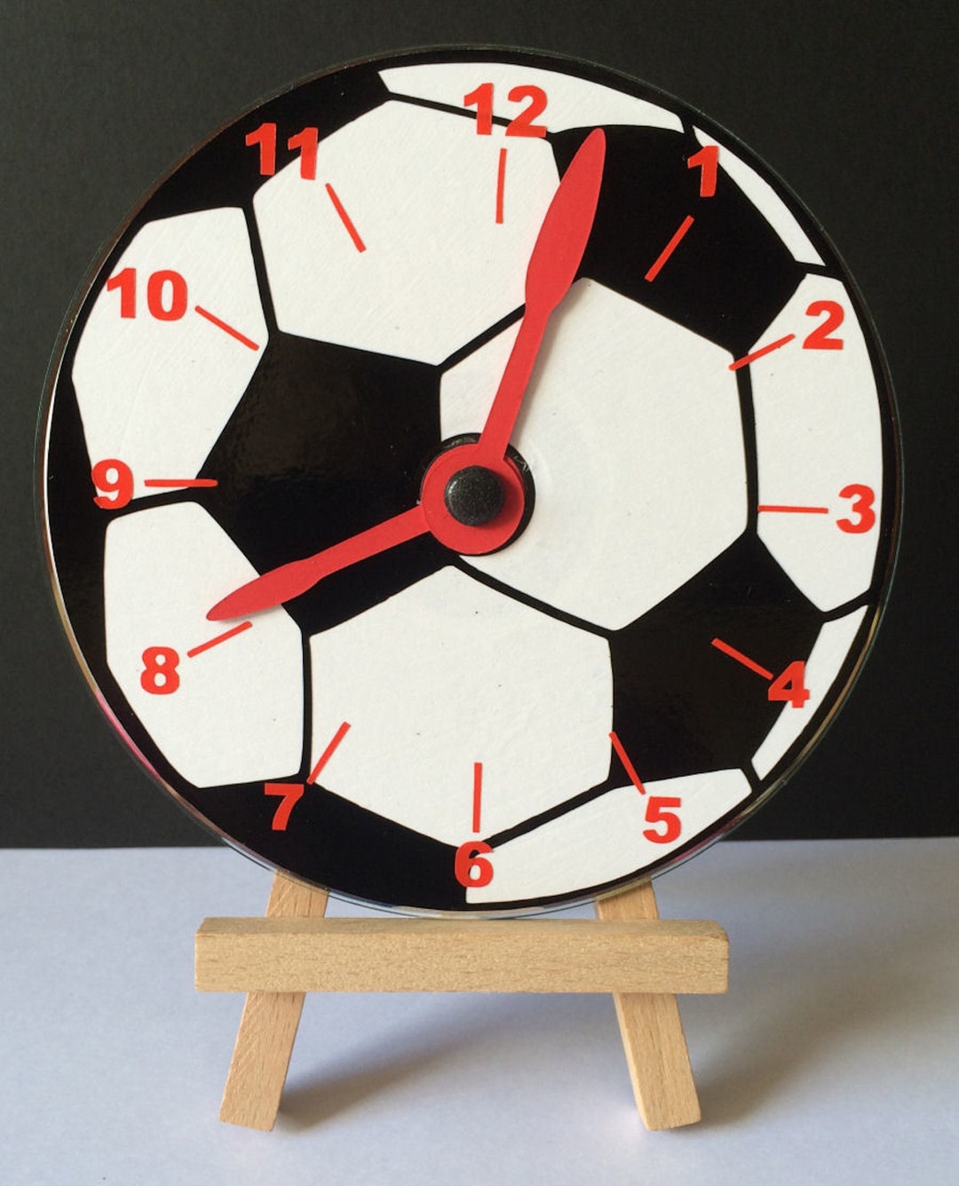 SOCCER FOOTBALL Clock Face With Gift Box for Cd's Plates Etc Cutting ...