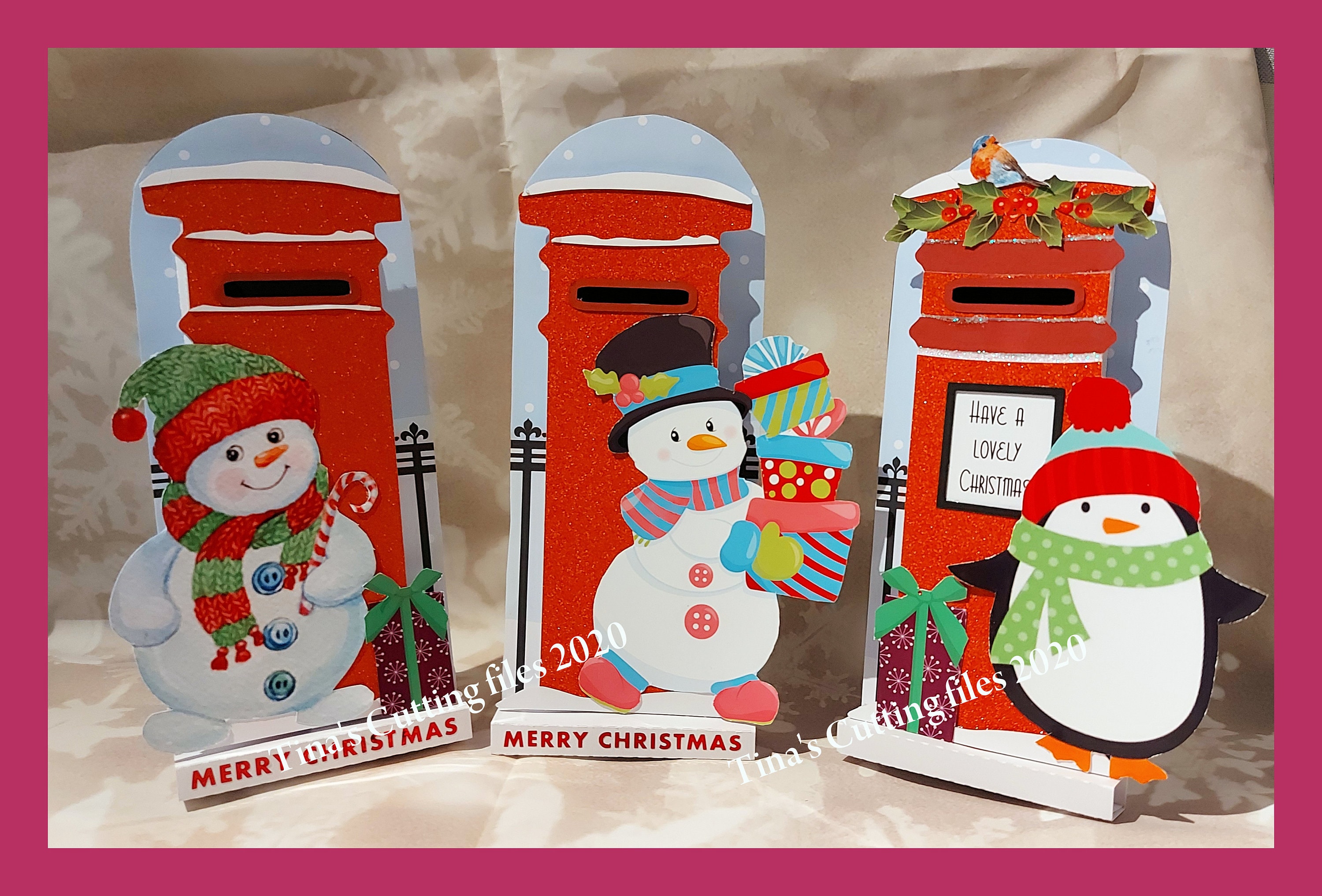 Dimensional Stand Up / Pop out Christmas Letter Box card with | Etsy