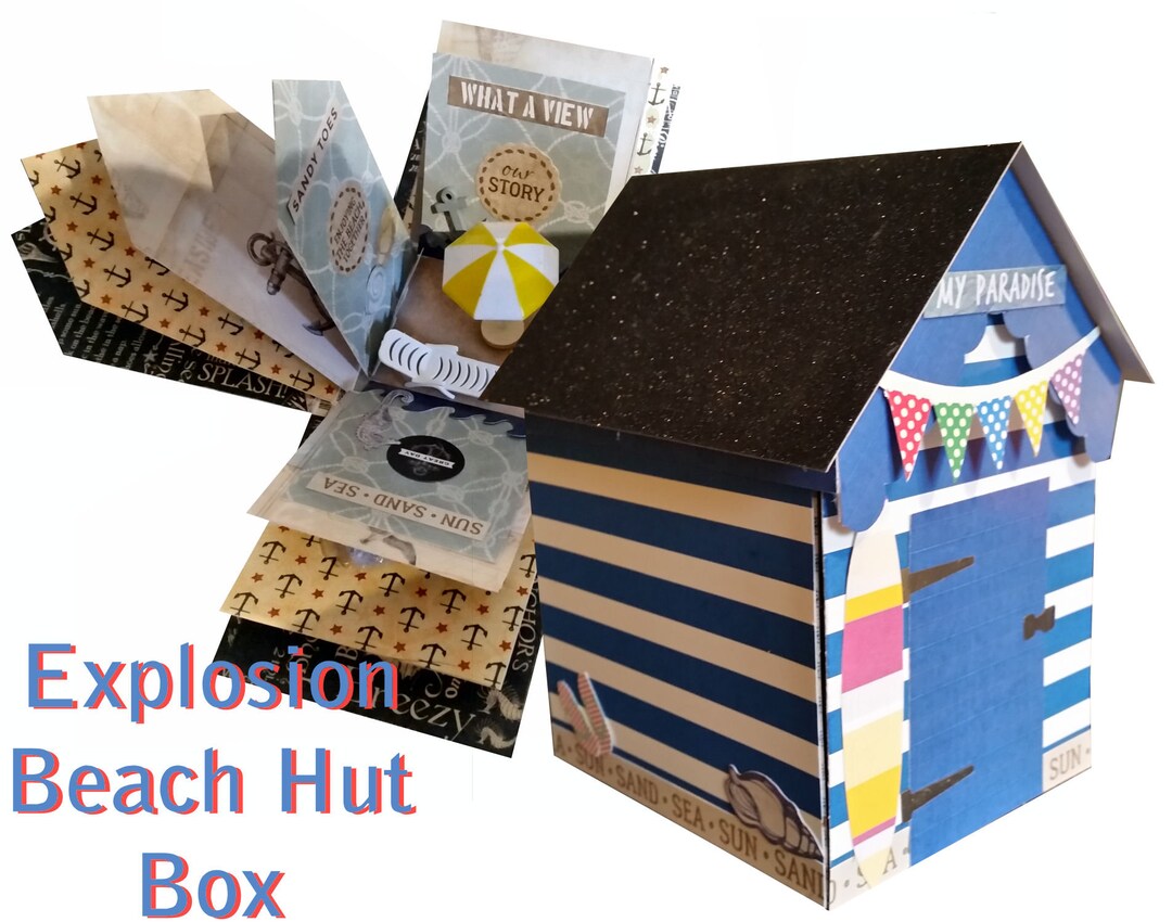 Beach Hut Explosion / Exploding Box Kit With Extras Card Digital ...