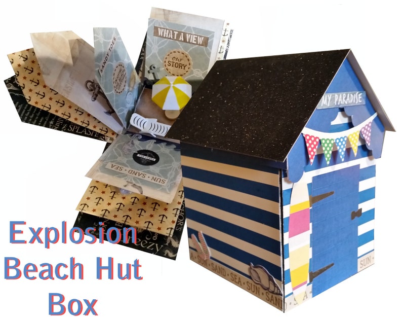 Beach Hut Explosion / Exploding Box Kit With Extras - Card Digital ...