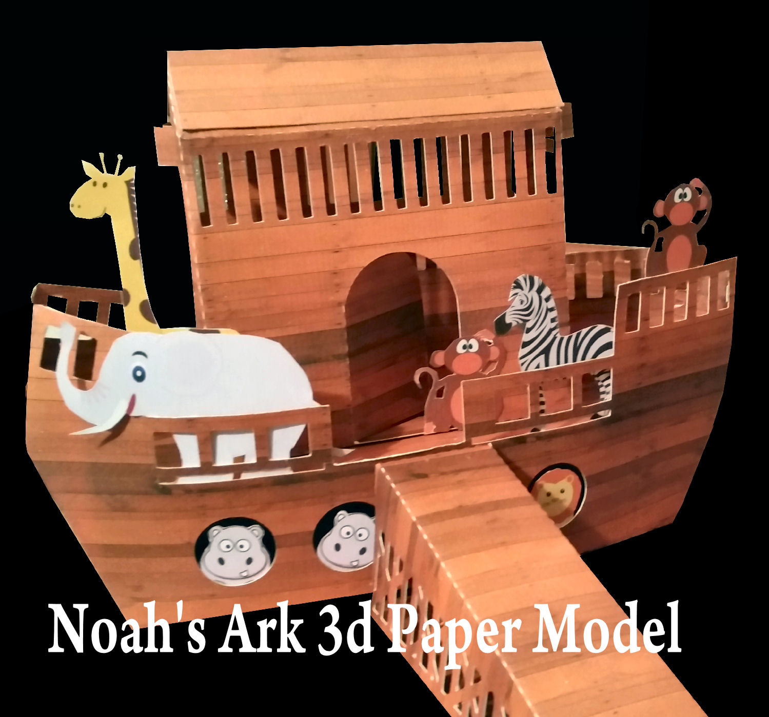 Noah's Ark 3d Papercraft Model SVG STUDIO and FCM Digital - Etsy UK