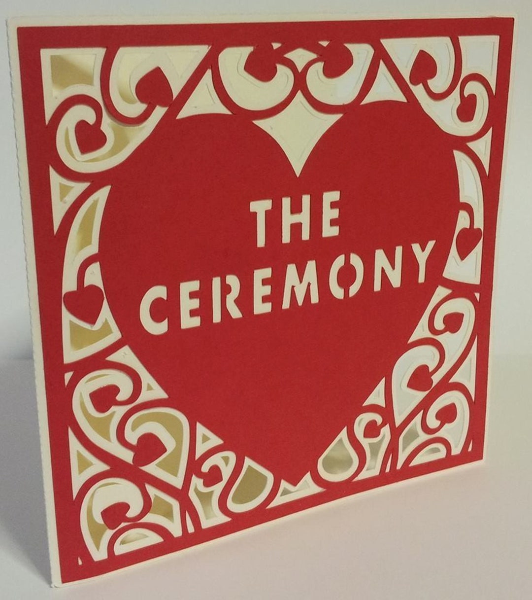 Heart Swirls Wedding Collection -ceremony Card - Digital Download File ...