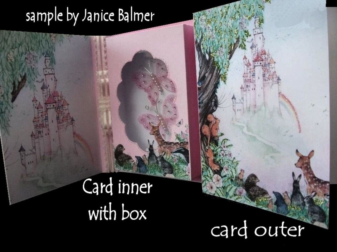 Fairy Castle Combi Card and Gift Box Design No 1 Digital Cutting Files ...