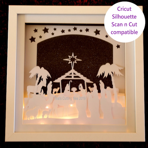 Nativity Shadow Box Svg - Etsy