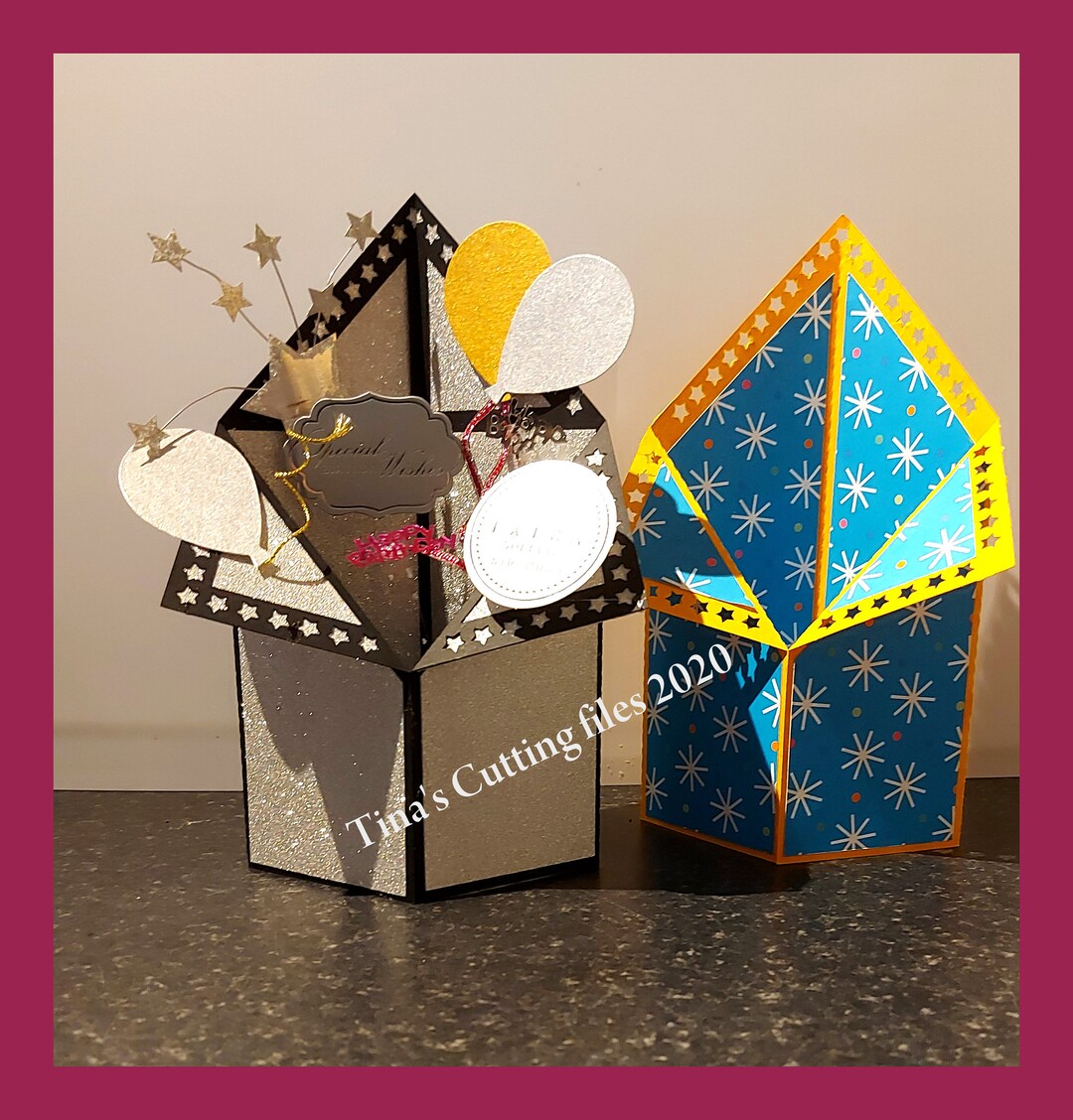 Tuxedo Card With Detailed Star Border Edge - Cutting Template Only Read ...