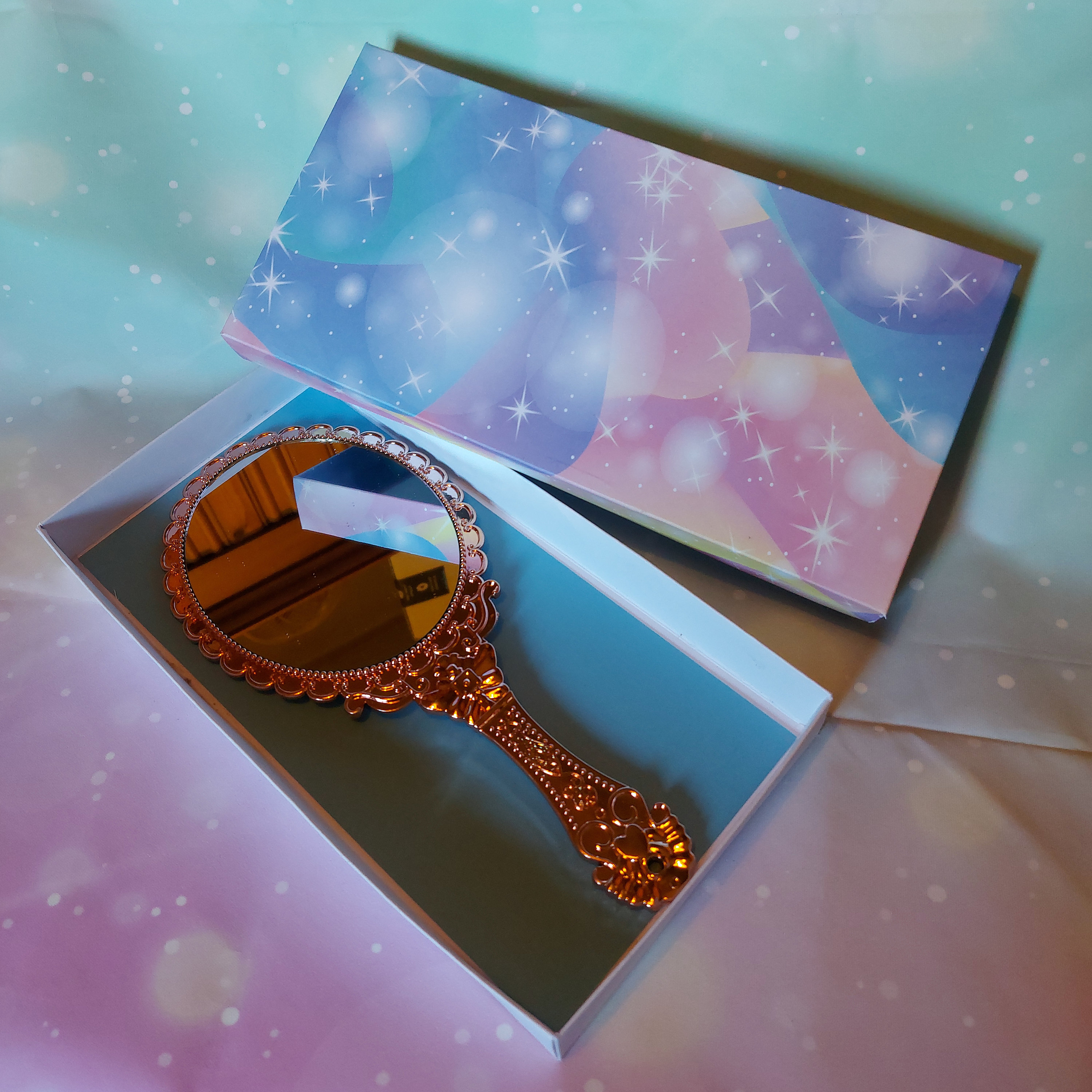 Quinceañera Quince Años Princess Hand Mirror Invitation Box 10 X 5 X 1 ...