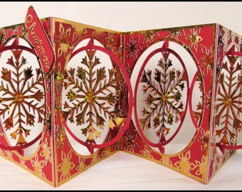 Accordian Oval Card Cutting file SVG format