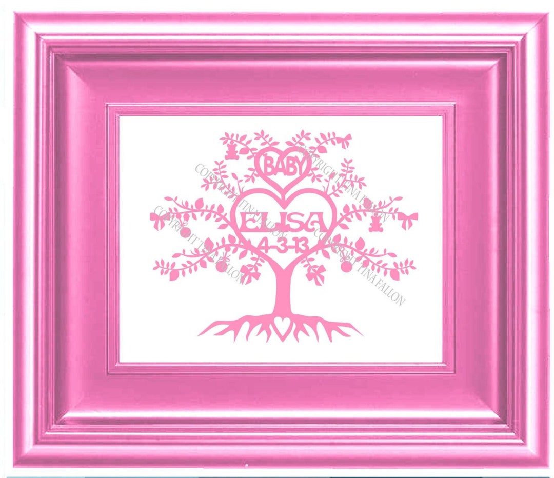 Baby Congrats Tree Papercut - Birth Adoption Etc. Digital Download Svg ...