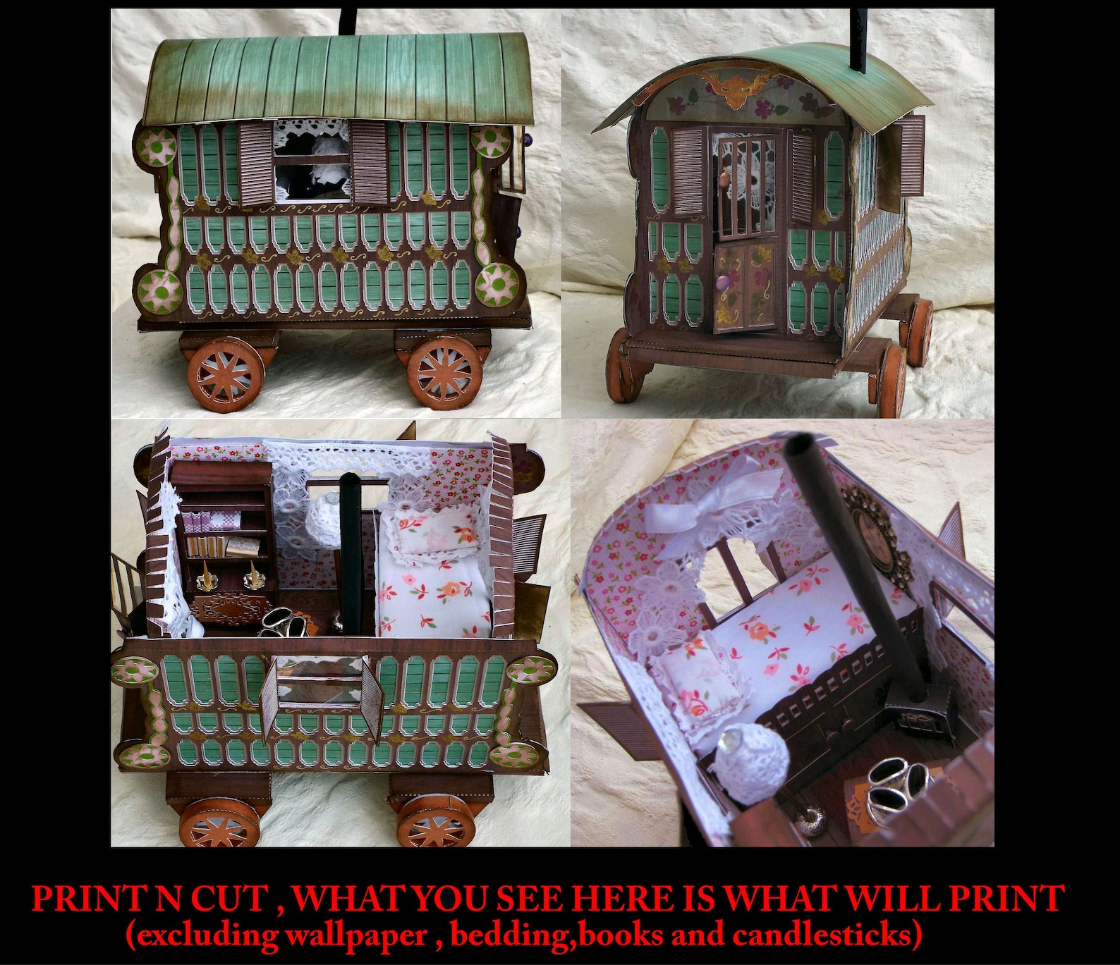 3d Model Romany Vardo Gypsy Caravan - Download Cutting File SVG/STUDIO ...