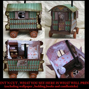 3d Paper Model Romany Caravan - PDF Only Cutting File - Please Read ...