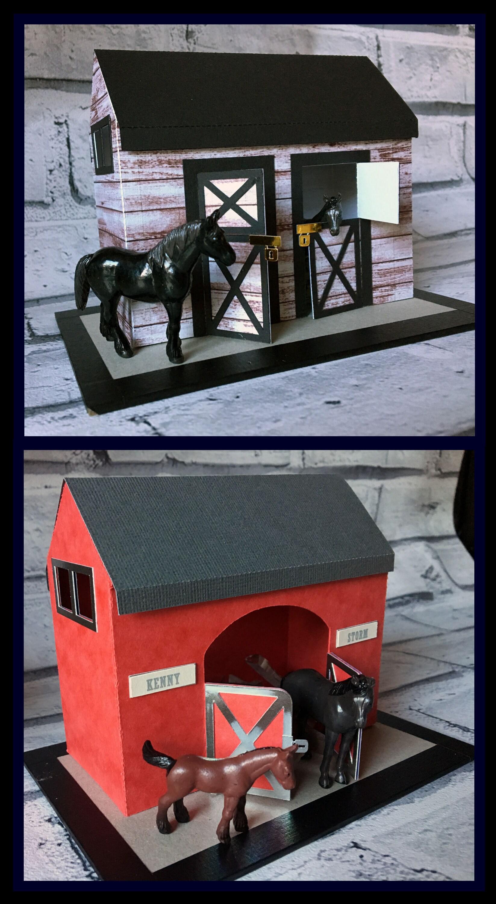 2 Horse Stables - Digital Download Cutting File in Studio, Svg and FCM ...