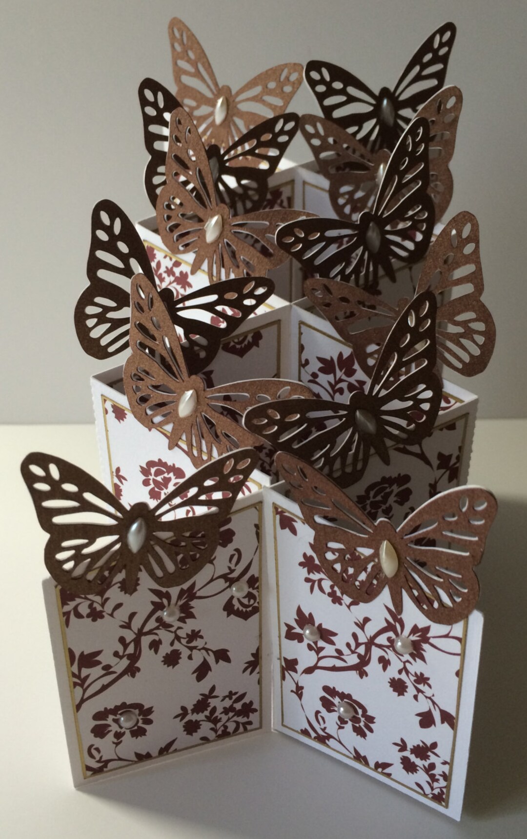 Butterfly Themed Cascade Card SVG / Studio / Scan N Cut FCM Format ...