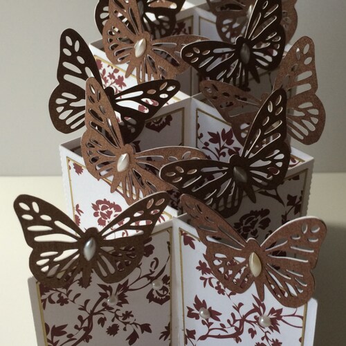 Butterfly Themed Cascade Card SVG / Studio / Scan N Cut FCM - Etsy