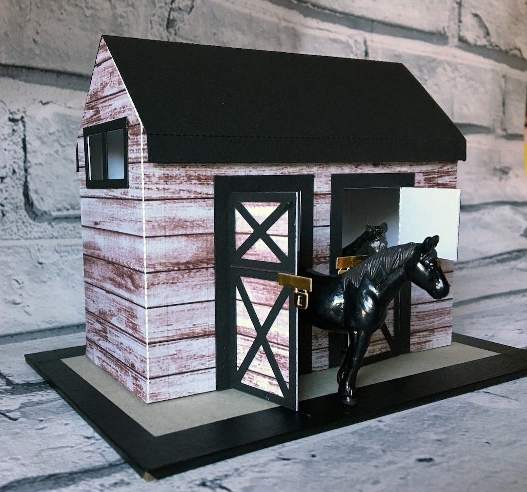 2 Horse Stables - Digital Download Cutting File in Studio, Svg and FCM ...