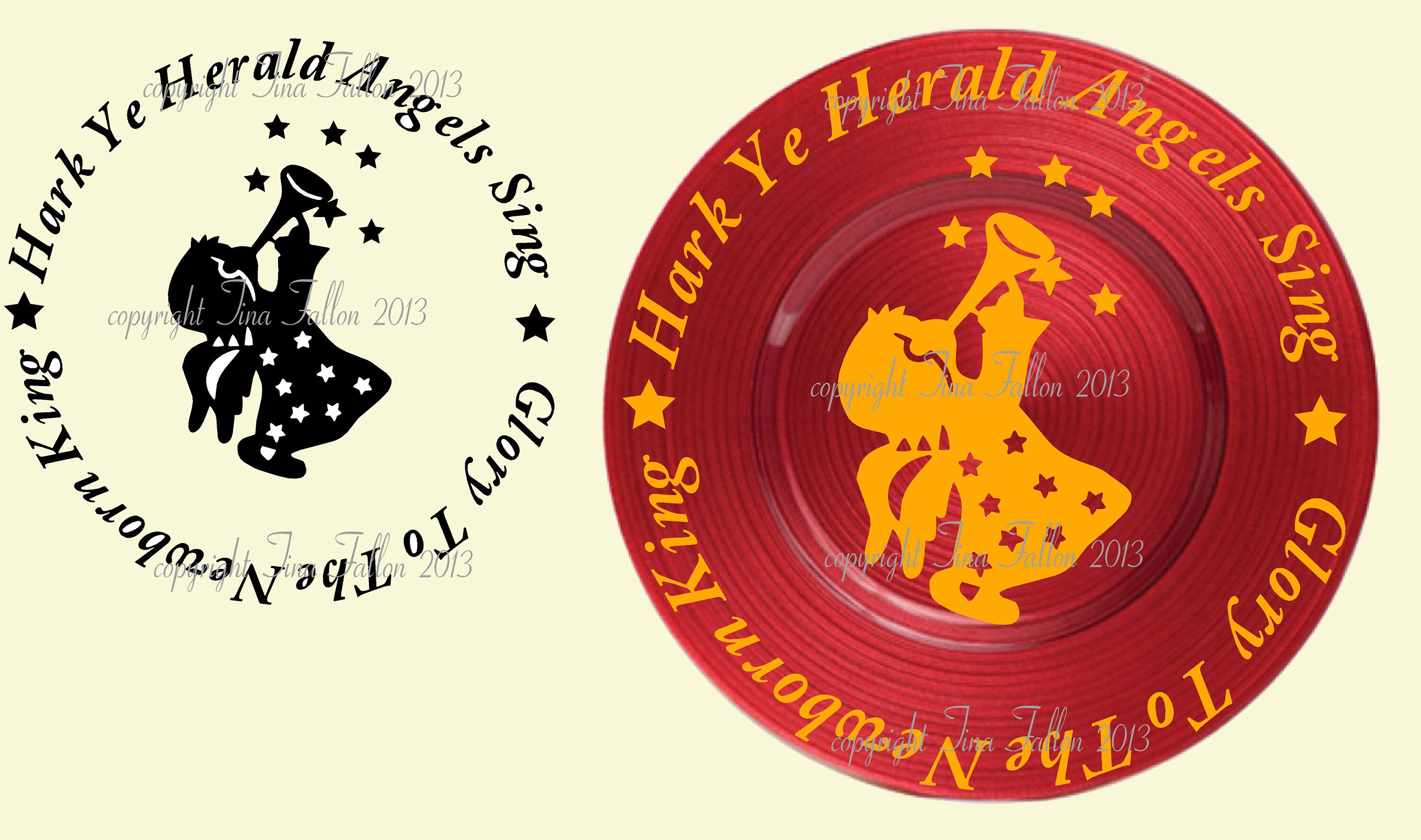 Hark the Herald Angels Christmas Word Art Great for Vinyl and Charger ...