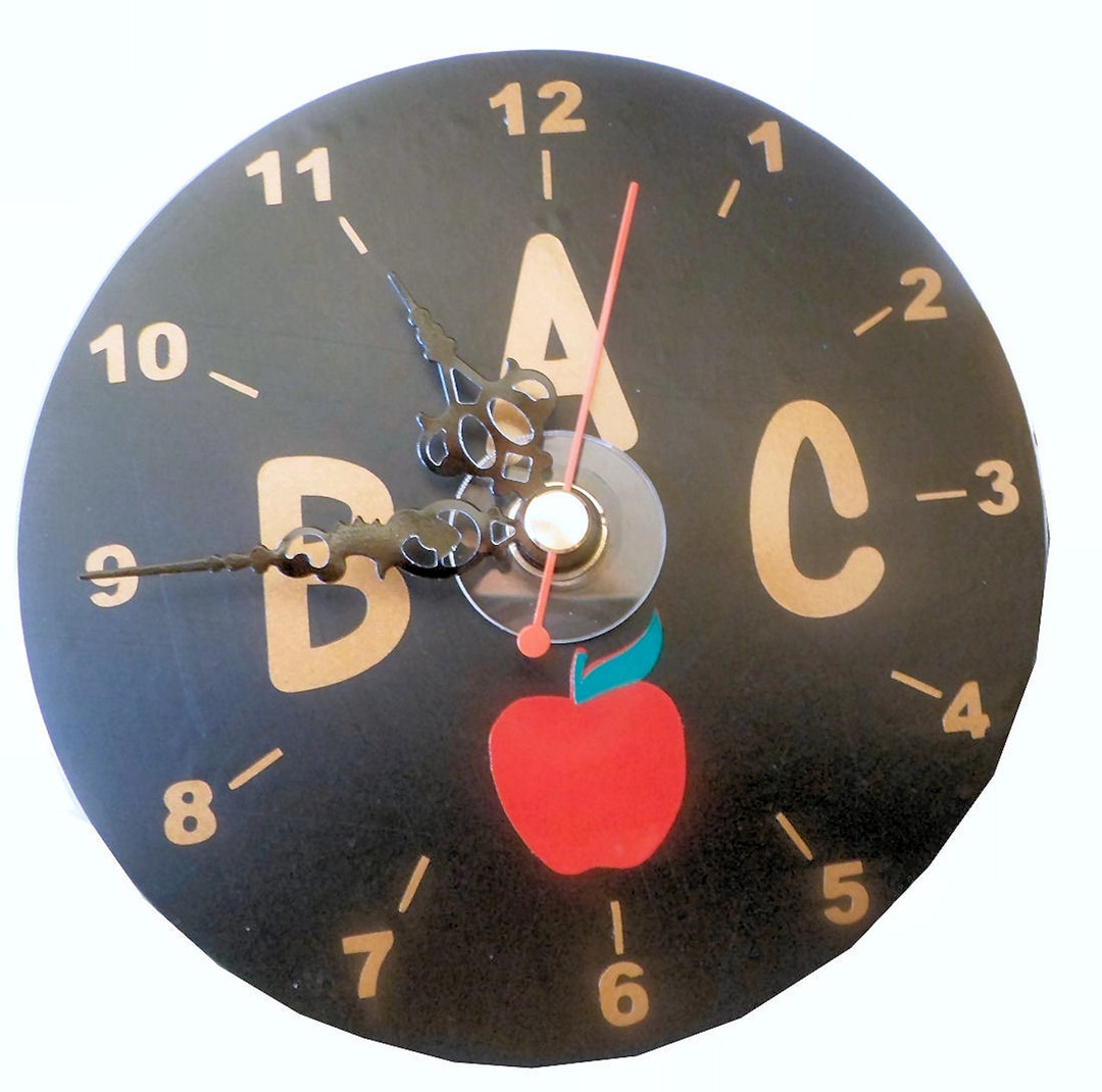 TEACHER ABC Clock Face With Gift Box for Cd's Plates Etc Cutting File ...